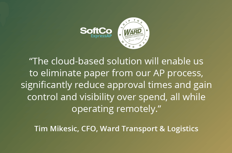 Ward Transport & Logistics choose SoftCo ExpressAP for AP Automation ...
